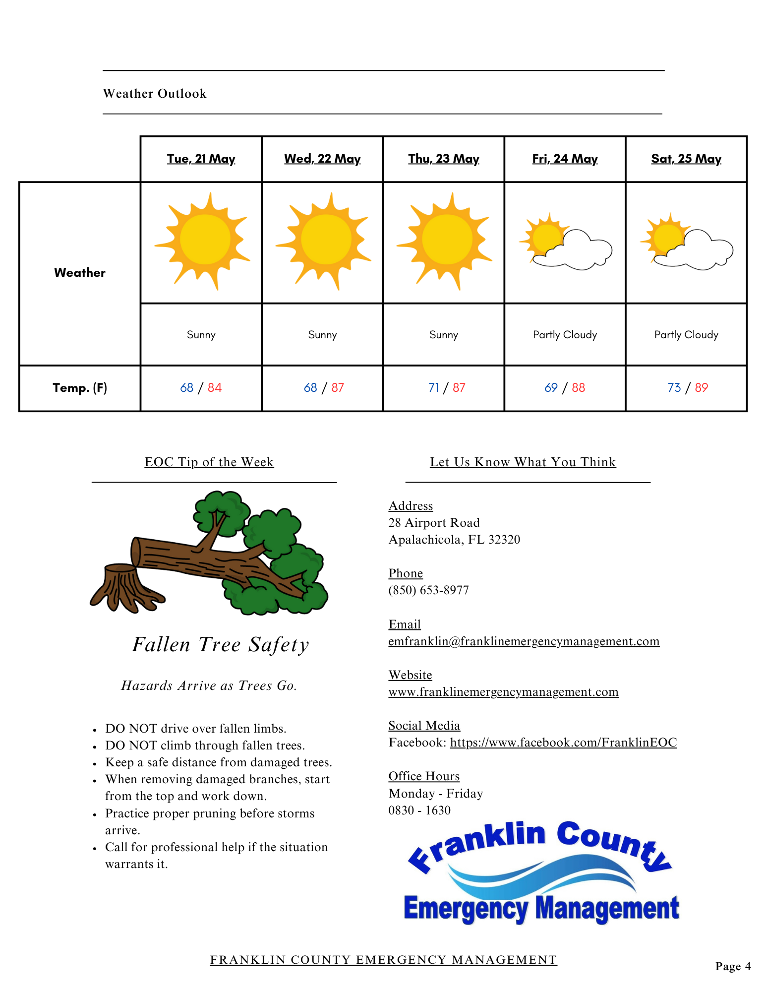 Weekly Newsletter – Franklin County Emergency Management